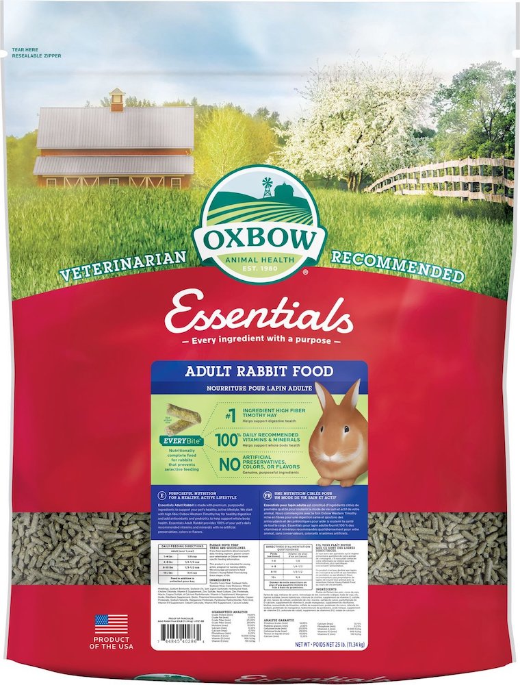 Oxbow Pelleted Food: Oxbow Essentials:Adult Rabbit food - 3 sizes